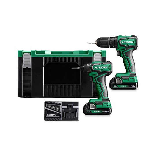 Hikoki KC18DD-WGZ Akkus gépszett DV18DD+WH18DD+2x2,0Ah+HSC - Ferenczi Épületgépészet Webshop